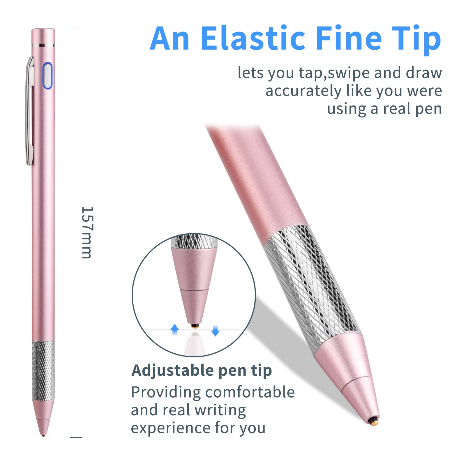 Stylus Pencil for Lenovo Smart Tab M10 Plus 2nd/3rd Gen Pen,Minilabo Touch Screens Digital Stylus Pen with 1.5mm Fine Tip Stylist Pen for Lenovo Smart Tab M10 Plus Drawing and Writing Pencil,Pink