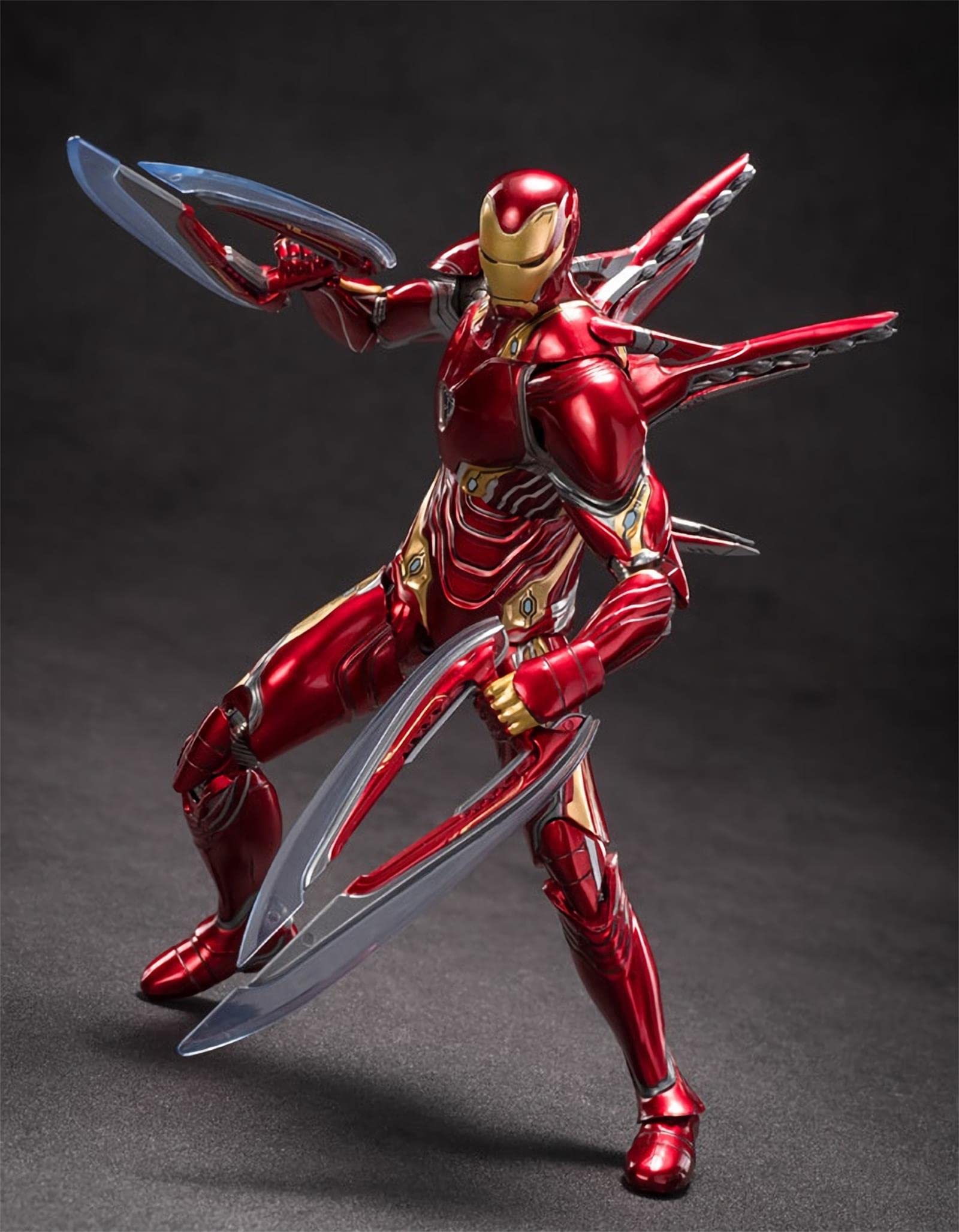 OVONNI Ironman MK50 (Deluxe Version),All Joints Movable 7 Inch Collectible Action Figure,Multi Weapon Accessories