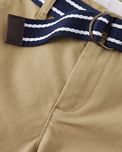 Gymboree Boys and Toddler Belted Twill Chino Pants, Sesame, 2T