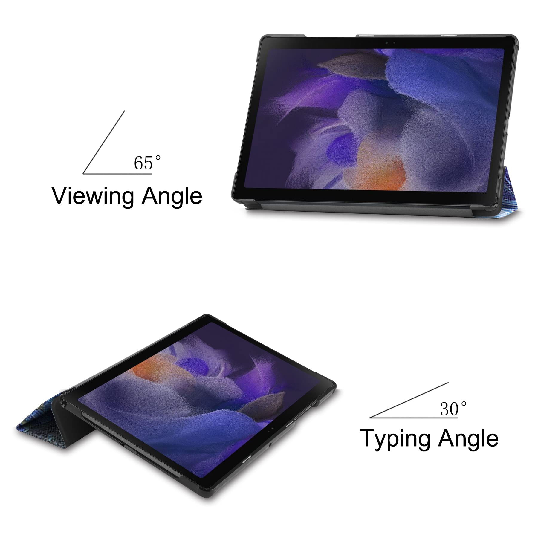 UUcovers Case for Samsung Galaxy Tab A8 10.5" (2022) (SM-X200/X205/X207) Magnetic Cover with Auto Sleep/Wake Multi-Angle Stand Lightweight PU Leather Hard Back Shockproof Shell,Van Gogh, Starry Night