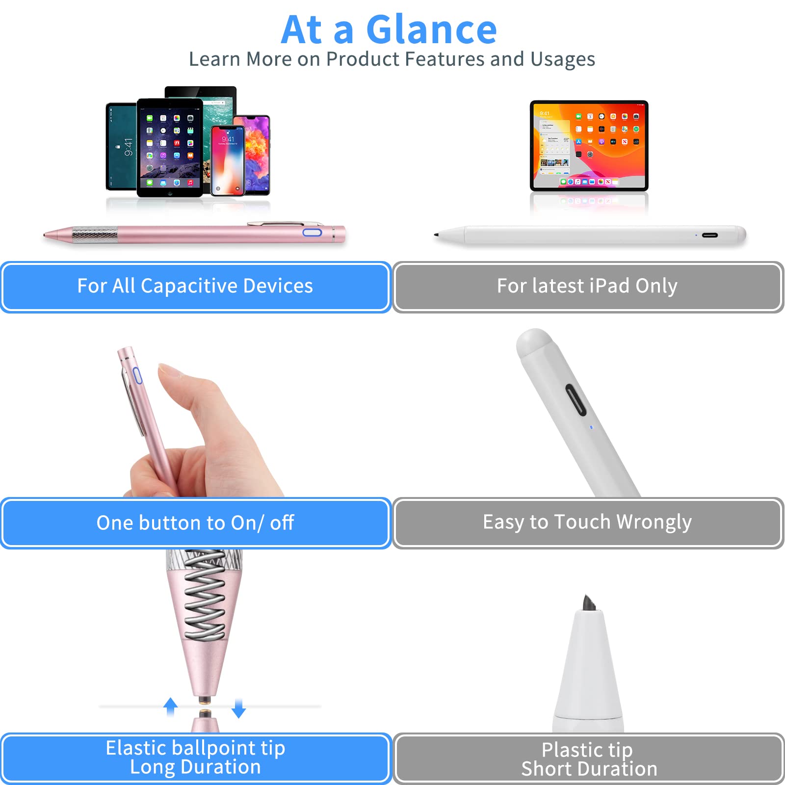 Stylus Pencil for Lenovo Smart Tab M10 Plus 2nd/3rd Gen Pen,Minilabo Touch Screens Digital Stylus Pen with 1.5mm Fine Tip Stylist Pen for Lenovo Smart Tab M10 Plus Drawing and Writing Pencil,Pink