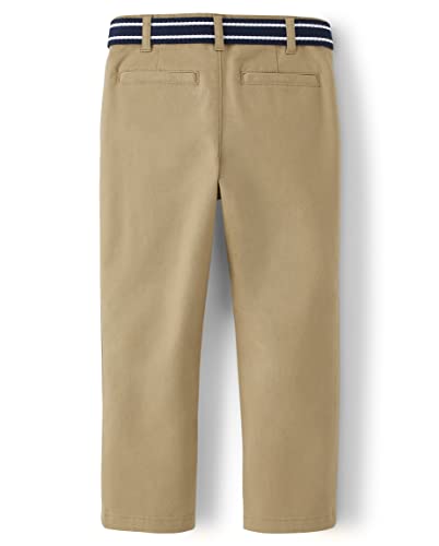 Gymboree Boys and Toddler Belted Twill Chino Pants, Sesame, 2T