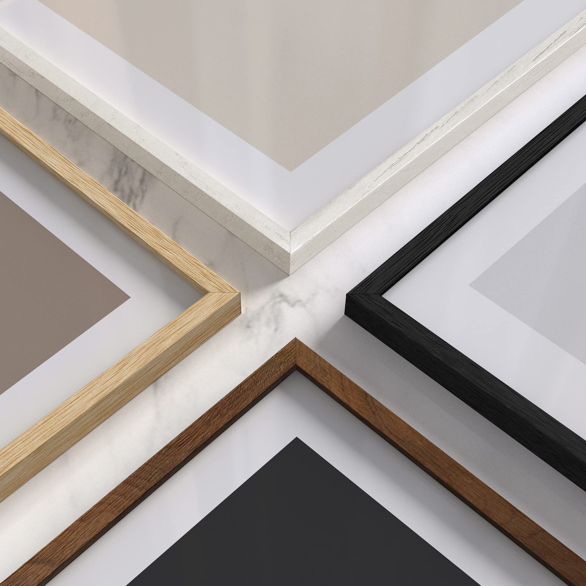 HAUS AND HUES 11x14 Wood Picture Frame - 11x14 Frame Wood Natural Wood Frame 11x14 Picture Frame Wood Picture Frames 11x14 Frame Art Poster Frames 11x14 Document Frames for 11x14, Beige Framed