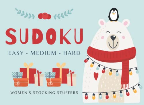Womens Stocking Stuffers: Sudoku: Easy - Medium - Hard (Stocking Stuffers for Adults)