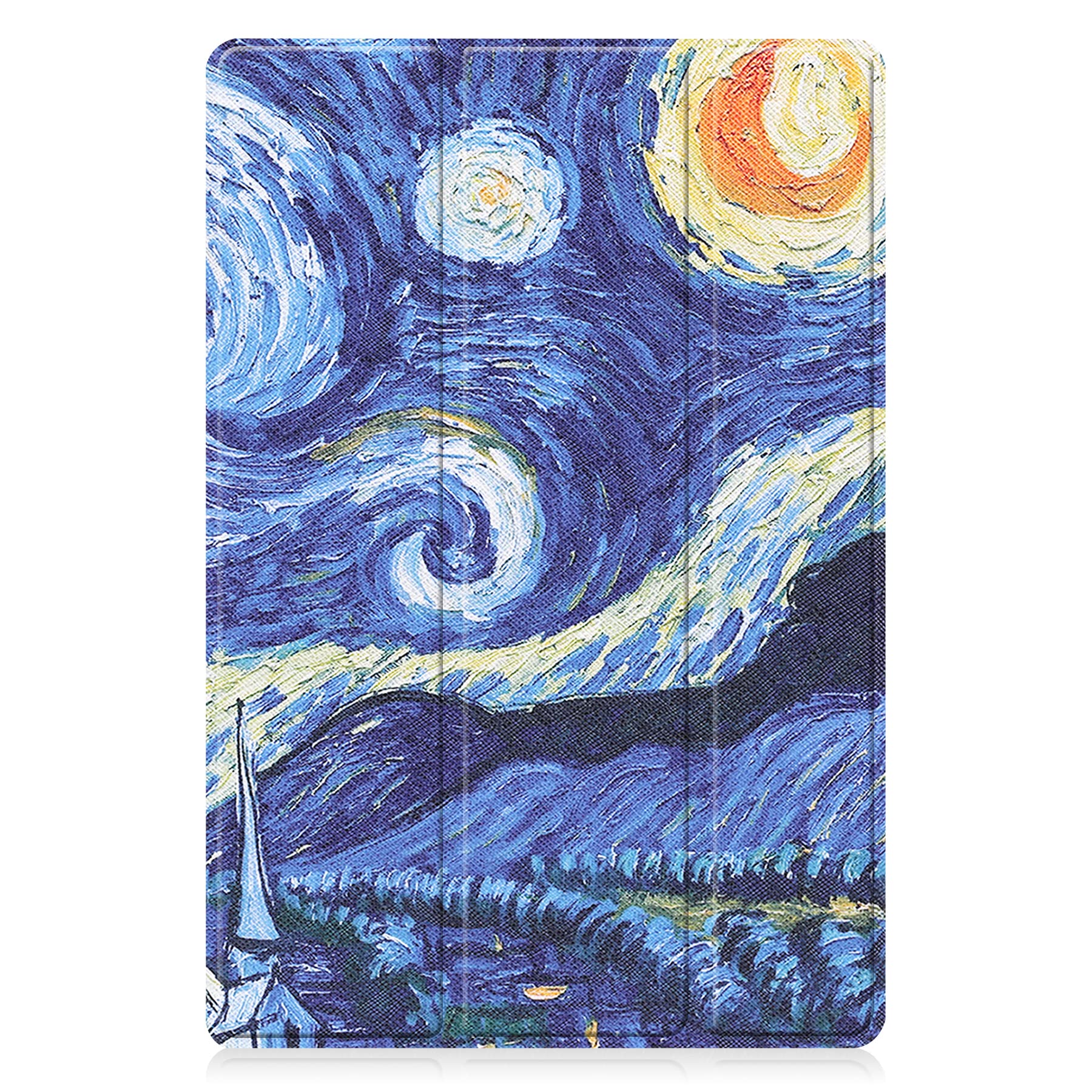 UUcovers Case for Samsung Galaxy Tab A8 10.5" (2022) (SM-X200/X205/X207) Magnetic Cover with Auto Sleep/Wake Multi-Angle Stand Lightweight PU Leather Hard Back Shockproof Shell,Van Gogh, Starry Night