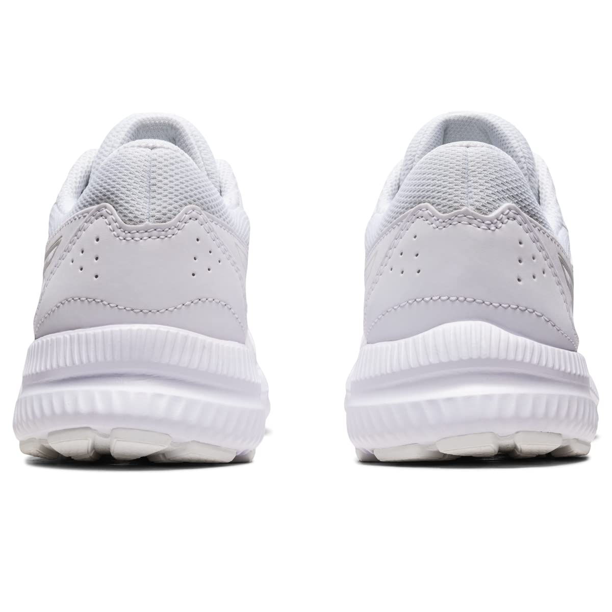 ASICS Kid's Contend 8 Grade School Running Shoes, 5.5, White/White