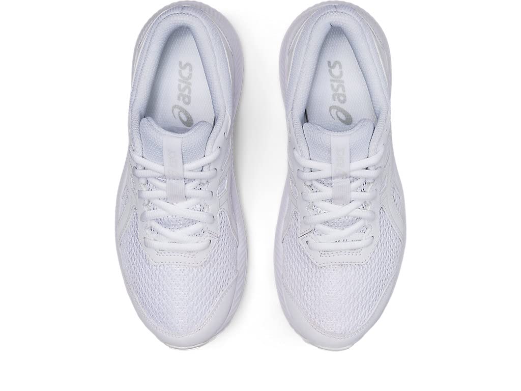 ASICS Kid's Contend 8 Grade School Running Shoes, 5.5, White/White