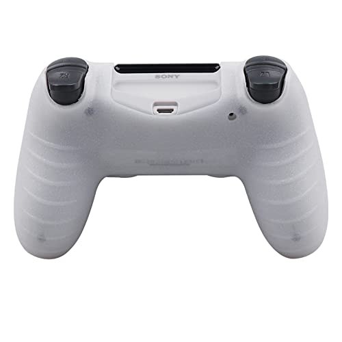 Ralan Controller Skin for PS4 Slim/Pro - Glitter Anti-Slip Silicone Cover - Compatible with PS4 Wireless/Wired Gamepad - 4 Cat Paw Thumb Grip Caps & Black Pro Thumb Grip x 8