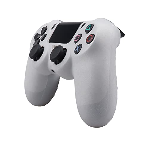 Ralan Controller Skin for PS4 Slim/Pro - Glitter Anti-Slip Silicone Cover - Compatible with PS4 Wireless/Wired Gamepad - 4 Cat Paw Thumb Grip Caps & Black Pro Thumb Grip x 8