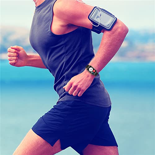 3Chome Band Strap Compatible with Huawei Watch Fit Smartwatch, Stainless Steel Bracelet Wristband Link for Huawei Watch Fit (Black)