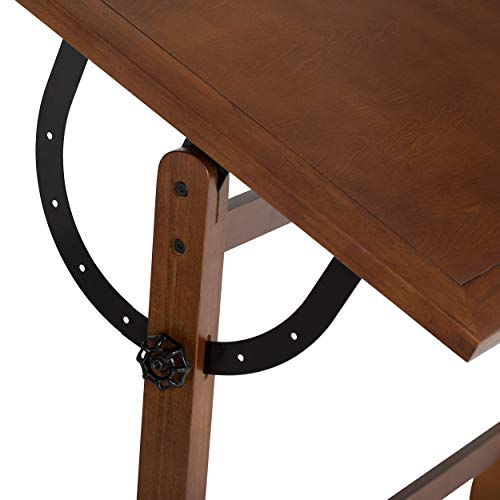 Vintage Rustic Oak Drafting Table, Top Adjustable Drafting Table Craft Table Drawing Desk Hobby Table Writing Desk Studio Desk, 42''W x 30''D