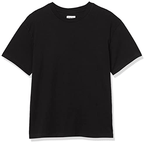 The Drop Women's Lydia Loose Short Sleeve Drop Shoulder Jersey T-Shirt, Black, XL
