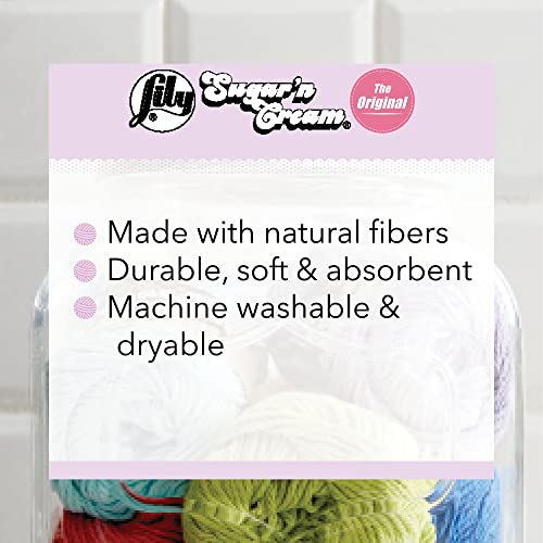 Lily Sugar'N Cream Dazzle Blue Yarn - 6 Pack of 71g/2.5oz - Cotton - 4 Medium (Worsted) - 120 Yards - Knitting/Crochet