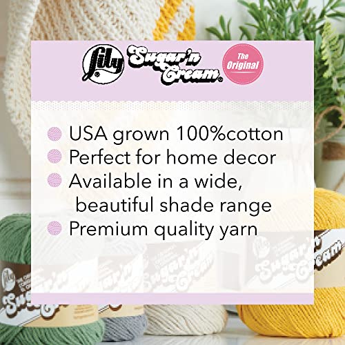 Lily Sugar'N Cream Dazzle Blue Yarn - 6 Pack of 71g/2.5oz - Cotton - 4 Medium (Worsted) - 120 Yards - Knitting/Crochet