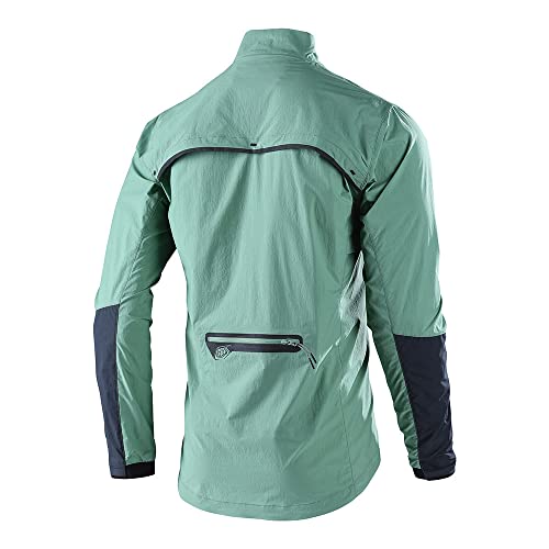 Troy Lee Designs Cycling Mountain Bike Racing Waterproof Windbreaker Jacket, Shuttle (Glass Green, MD)