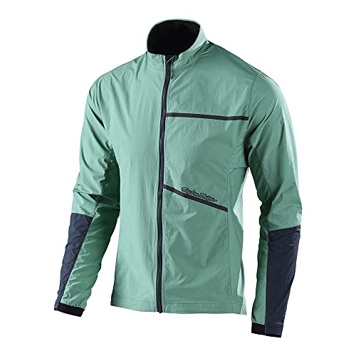Troy Lee Designs Cycling Mountain Bike Racing Waterproof Windbreaker Jacket, Shuttle (Glass Green, MD)
