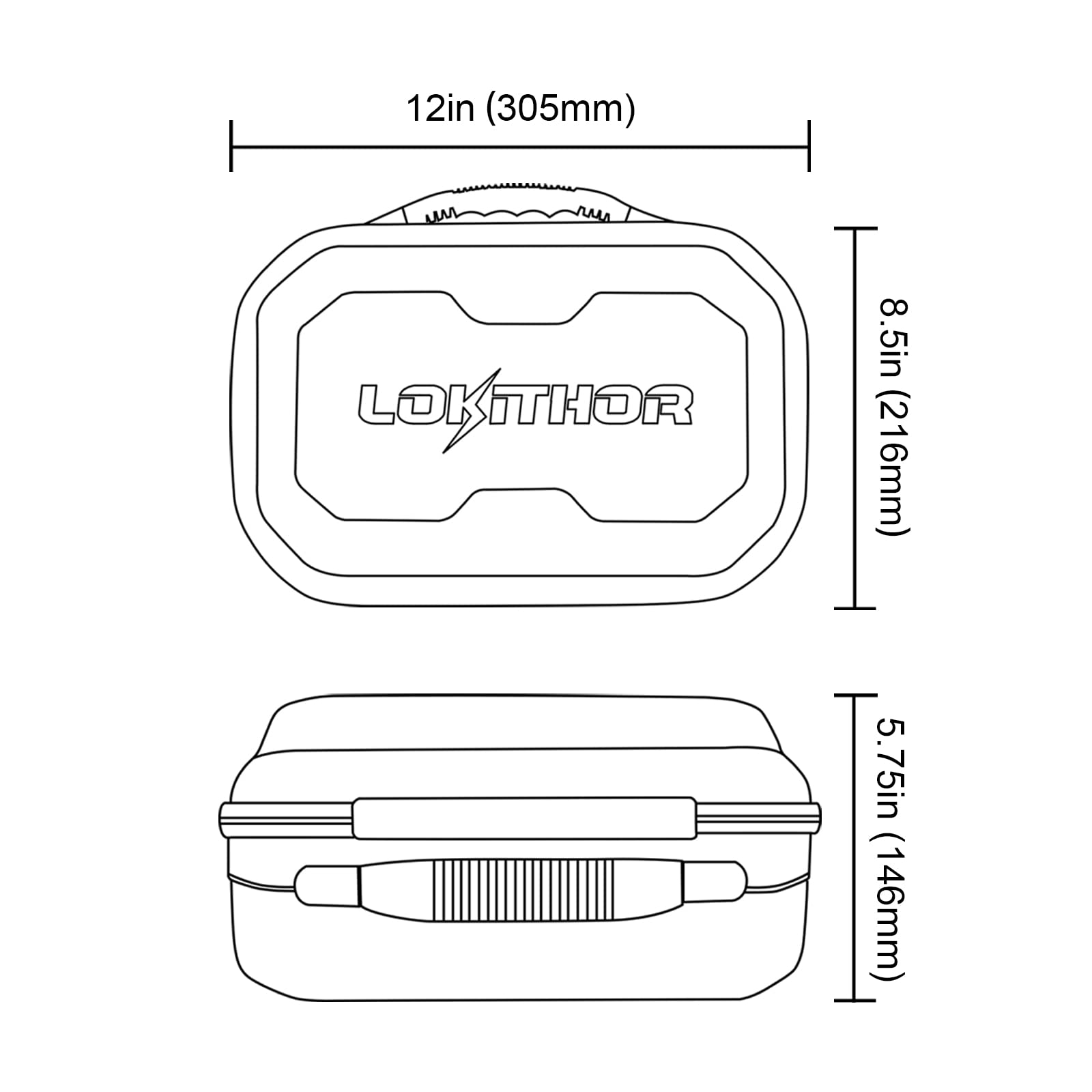 LOKITHOR JA-Series Bag EVA Protection Case for JA300/JA301/JA302/JA400/JA401/JA3000 Jump Starter with air compressor