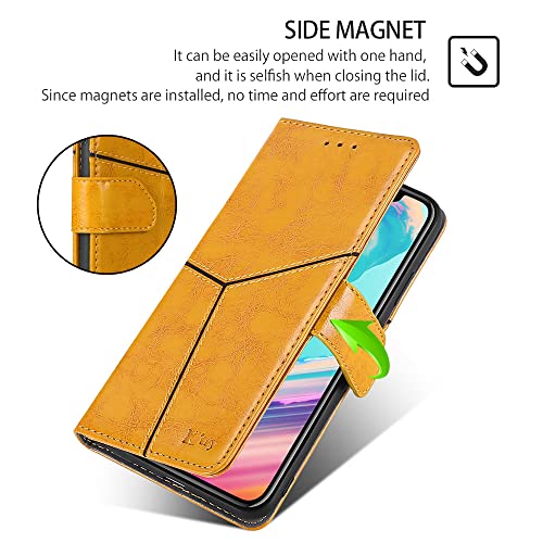 Fansipro Wallet Folio Case for Oppo Reno 2, Premium PU Leather Slim Fit Cover for Reno 2, 3 Card Slots, Good Design, Golden