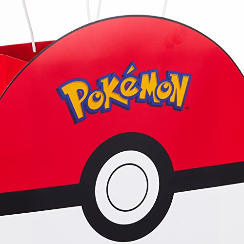 Hallmark Pokémon Gift Bag Bundle (9" Medium PokéBall and 15" Extra Large Pikachu) for Kids, Birthdays, Christmas, Valentine's Day, Halloween