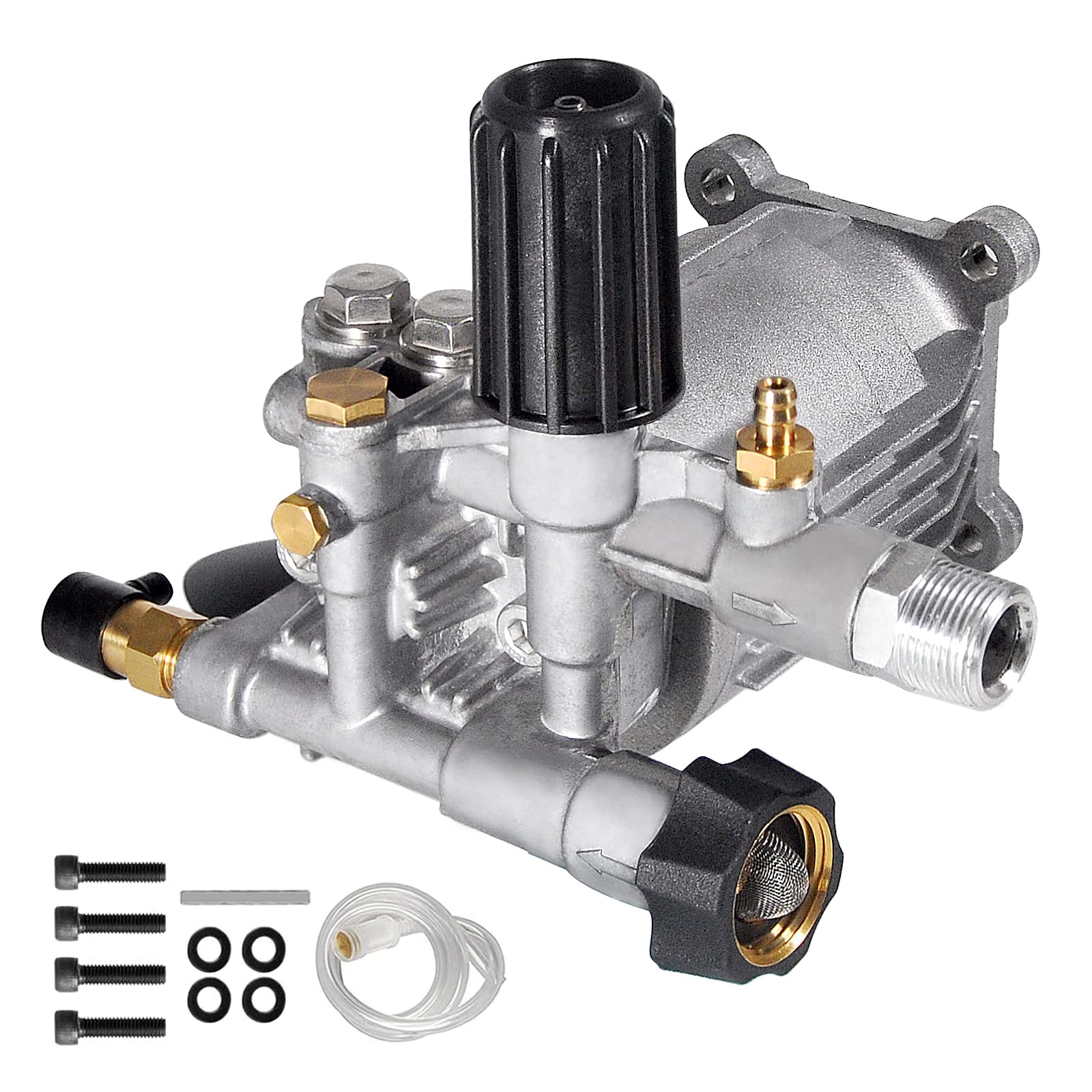 MUTURQ 3/4" Shaft Horizontal Pressure Washer Pump, Easy Adjust 2500-3000 PSI, 2.5 GPM, OEM Replacement Pump for Simpson, Honda GC 160, Homelite, and Most Power Washer