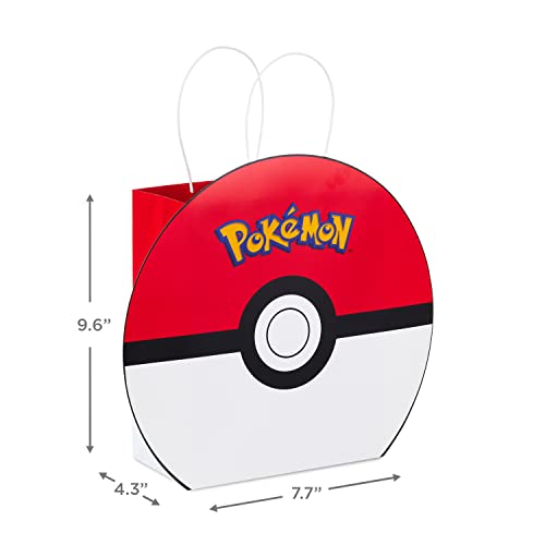 Hallmark Pokémon Gift Bag Bundle (9" Medium PokéBall and 15" Extra Large Pikachu) for Kids, Birthdays, Christmas, Valentine's Day, Halloween