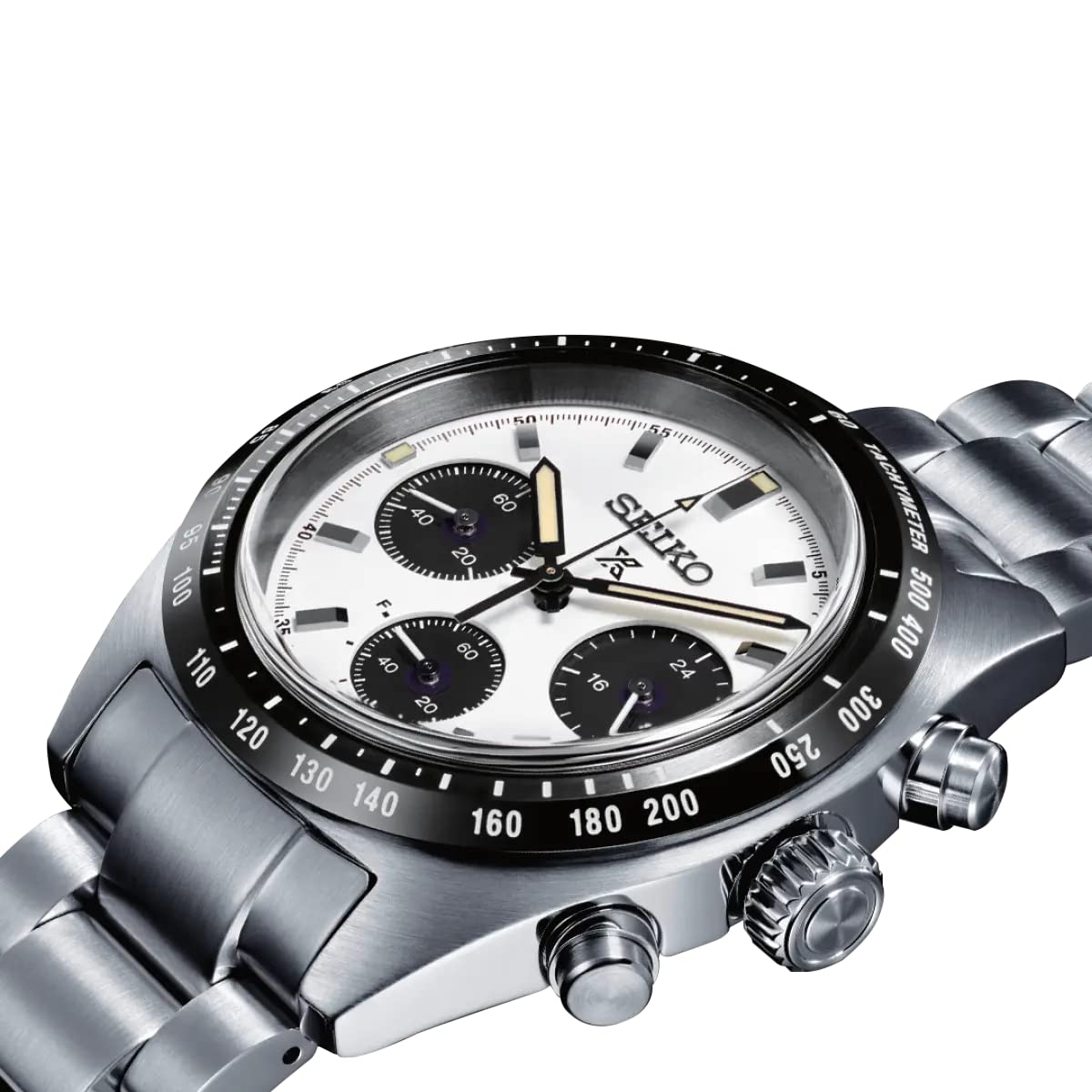 SEIKO Prospex Speedtimer Solar Chronograph Sports White Dial Watch SSC813P1