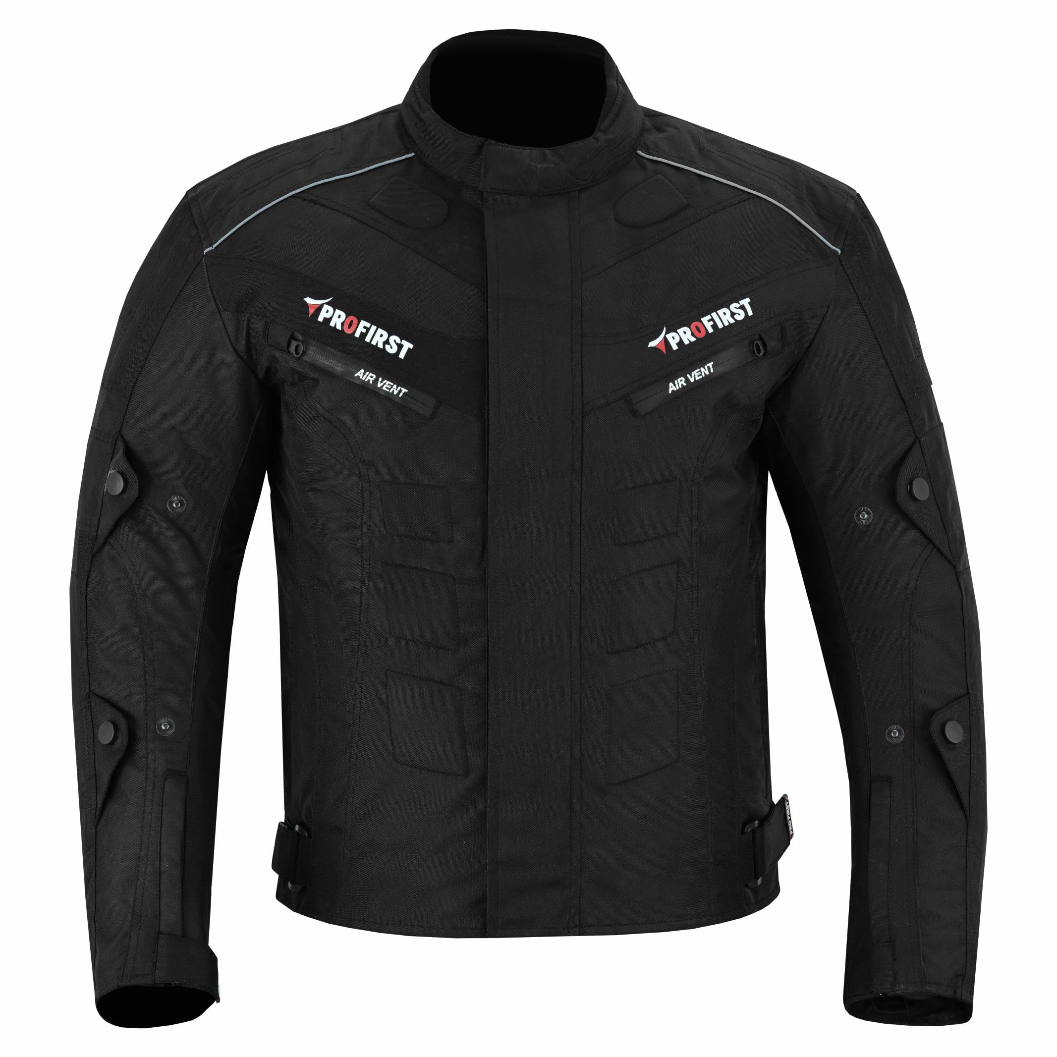 PROFIRST Motorbike Men’s Riding Jacket Motorcycle Jacket for Men Waterproof Jacket CE Armored Protection Black X-Large