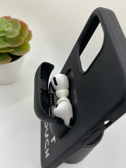 "Don't touch" iPhone 12 Pro Max case with Airpods holder