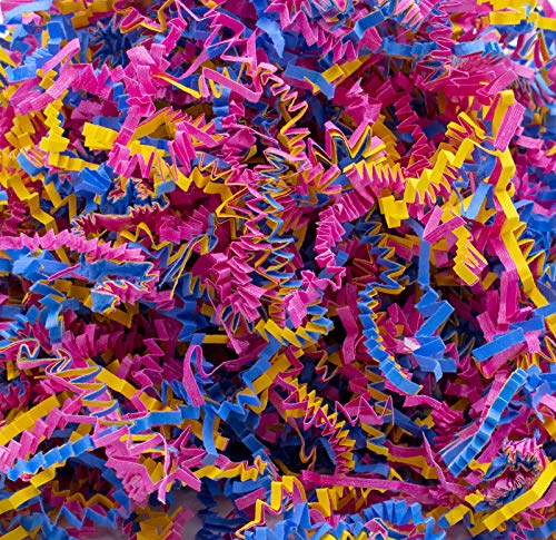 Stephanie Imports Made In USA Crinkle Cut (Zig Fill) Shredded Paper 2 lbs (Fiesta Mix)