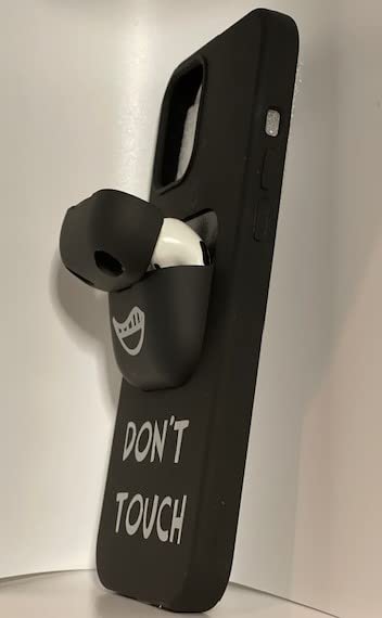 "Don't touch" iPhone 12 Pro Max case with Airpods holder
