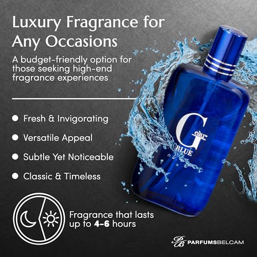 PB ParfumsBelcam G Eau Blue, Eau de Toilette Spray, Our version of a Designer. 3.4 Fl.Oz.