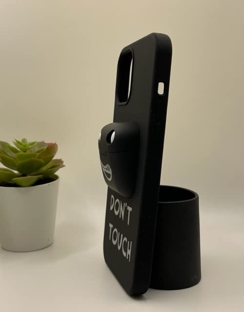 "Don't touch" iPhone 12 Pro Max case with Airpods holder