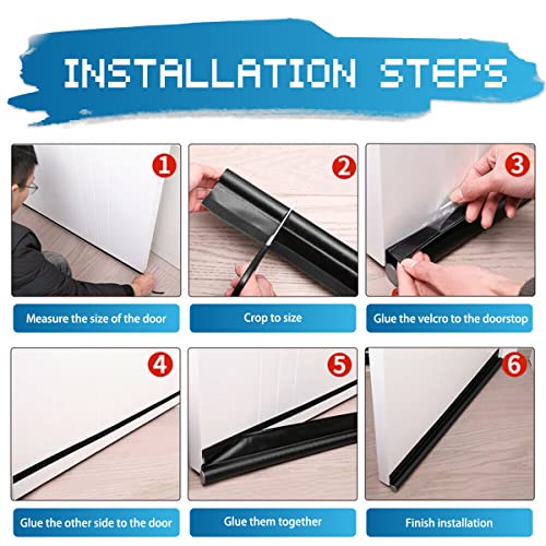 Under Door Draft Stopper 37 Adjustable Window Door Sweeps Easy to Cut and Washable Energy Saving Reduce Noise Window p15414 0
