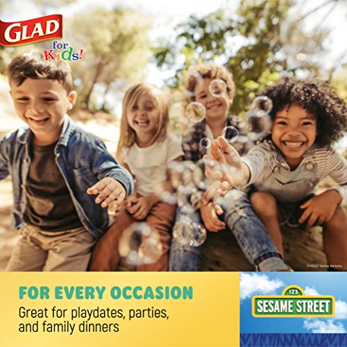 Glad for Kids Sesame Street Days Drinking Cups | Sesame Friends Kids Cups for Everyday Use, 9 oz 20 Ct