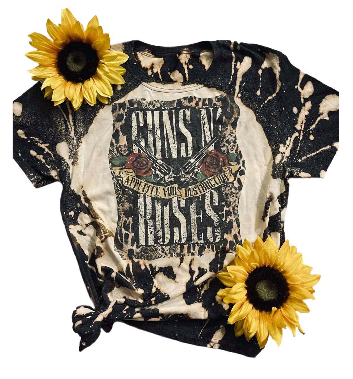Rock Music Bleached T-Shirt Women Vintage Graphic Rock Concert Band Tee Tops Casual Band Music Lovers T-Shirt (L, Gray)