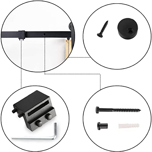 YIGOLD 9ft Barn Door Hardware Kit, Hardware for Sliding Barn Door, Antique Style, Sliding Smoothly Quietly, Factory Outlet Upgraded Version Quality Carbon Steel (I Shape Hanger)