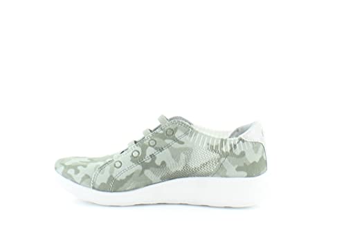 BZees Womens Golden Knit Casual and Fashion Sneakers Green 6 Medium (B,M)