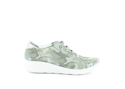 BZees Womens Golden Knit Casual and Fashion Sneakers Green 6 Medium (B,M)