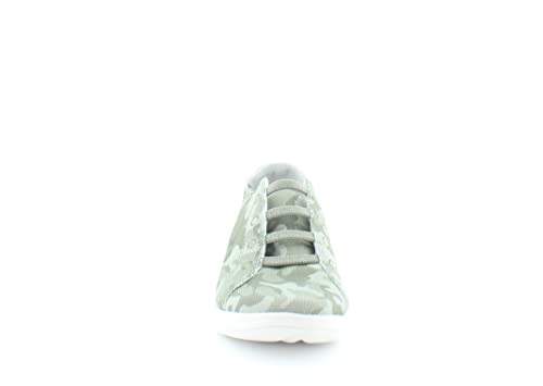 BZees Womens Golden Knit Casual and Fashion Sneakers Green 6 Medium (B,M)
