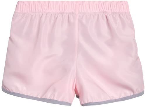Body Glove Girls Shorts 4 Pack Athletic Performance Dry Fit Dolphin Gym Shorts, Scrunchie (7-12), Size 12, GreyPurple HeartBlackPink