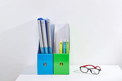 Magazine File Holder, Folder Holder, Magazine Organizer, Book Bins, Set of 6, Multi-Color