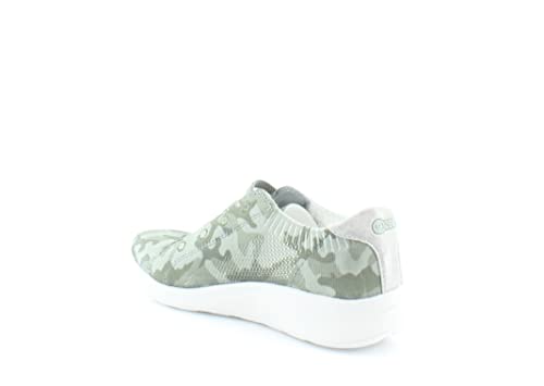 BZees Womens Golden Knit Casual and Fashion Sneakers Green 6 Medium (B,M)
