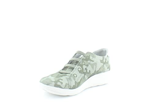 BZees Womens Golden Knit Casual and Fashion Sneakers Green 6 Medium (B,M)