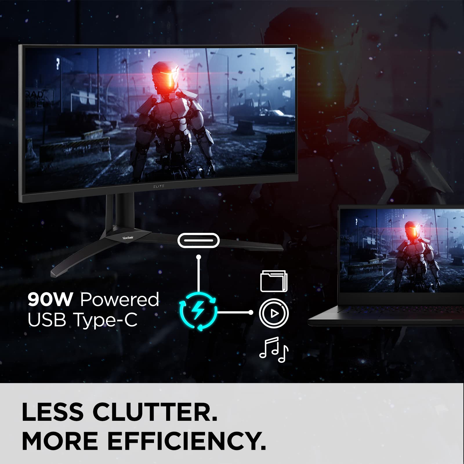 ViewSonic XG341C-2K 34 Inch 1440p 21:9 Curved Gaming Monitor 1ms, 200Hz, FreeSync Premium Pro, Mini LED, HDMI 2.1, USB C, HDR1400