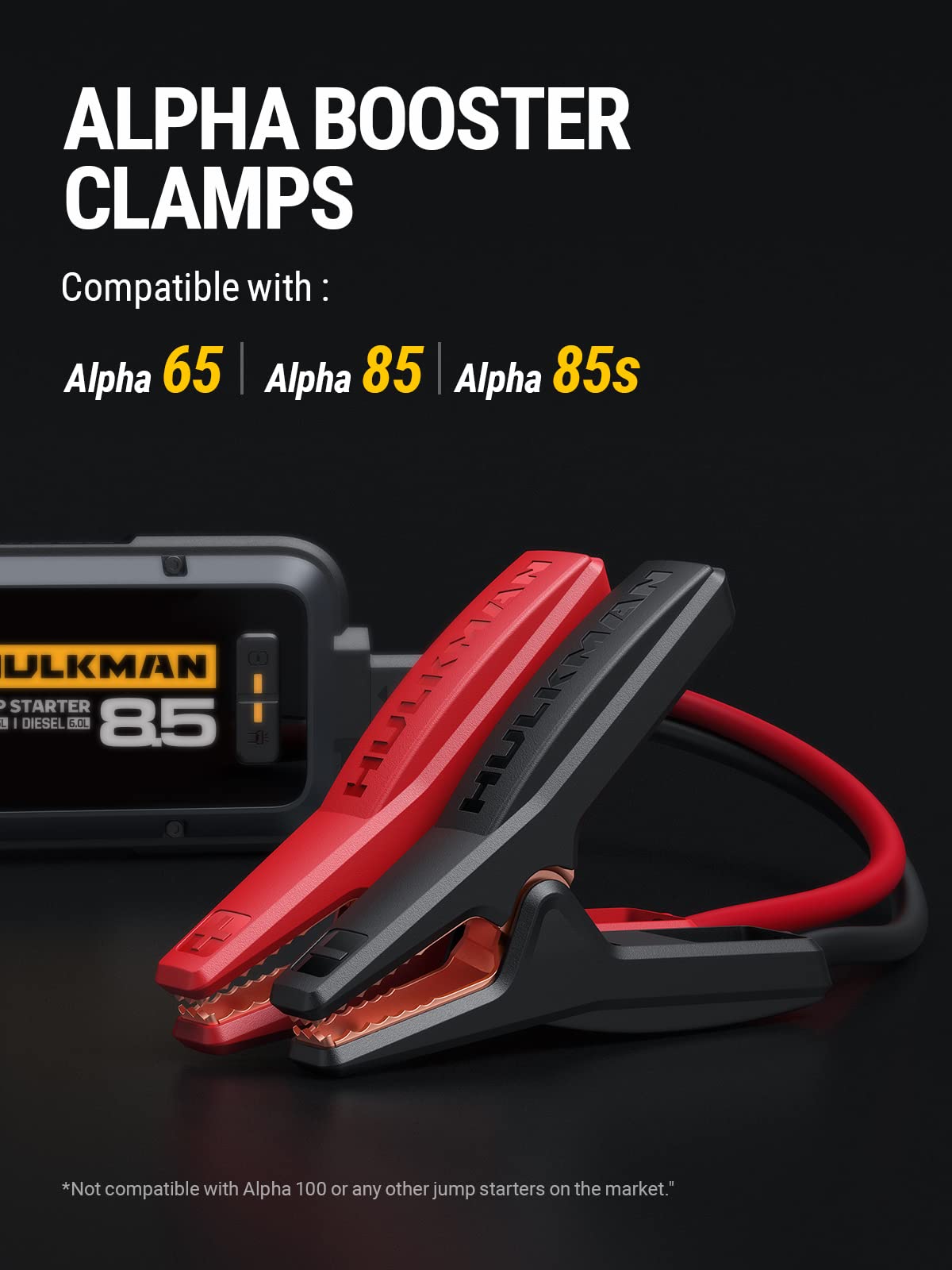 Hulkman Alpha Booster Clamps - Exclusive for Alpha 65/85/85S Jump Starter