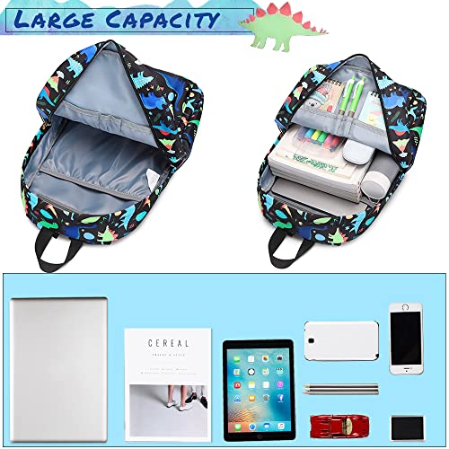 Dinosaur Backpack for Kids Boys Preschool Backpack Kindergarten School Bookbag with Lunch Box Pencil Case (Dinosaur)