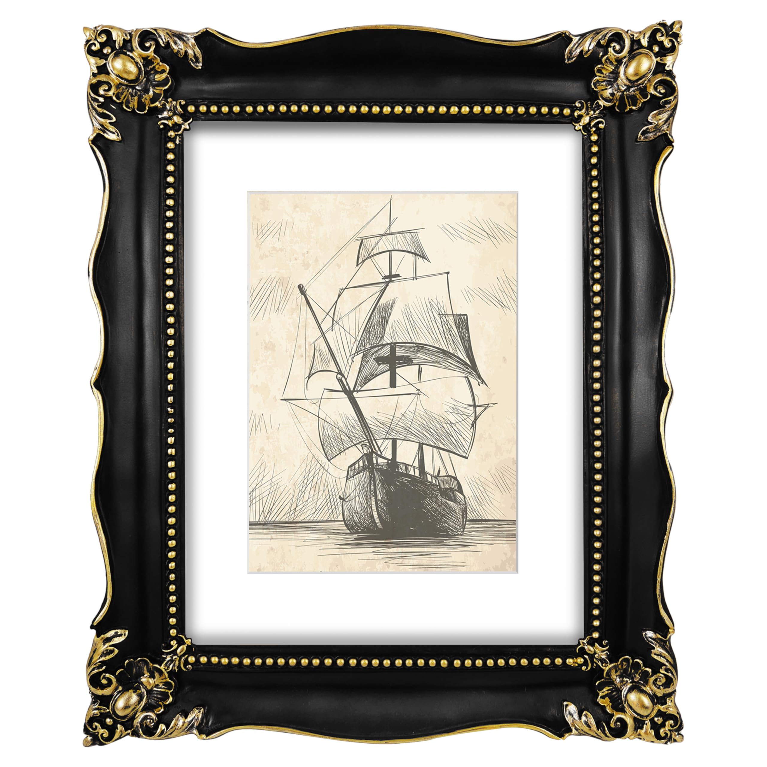 SIMON'S SHOP 11x14 Picture Frames Photo Frame in Black, Vintage Looking Wall Mounting Photo Frames
