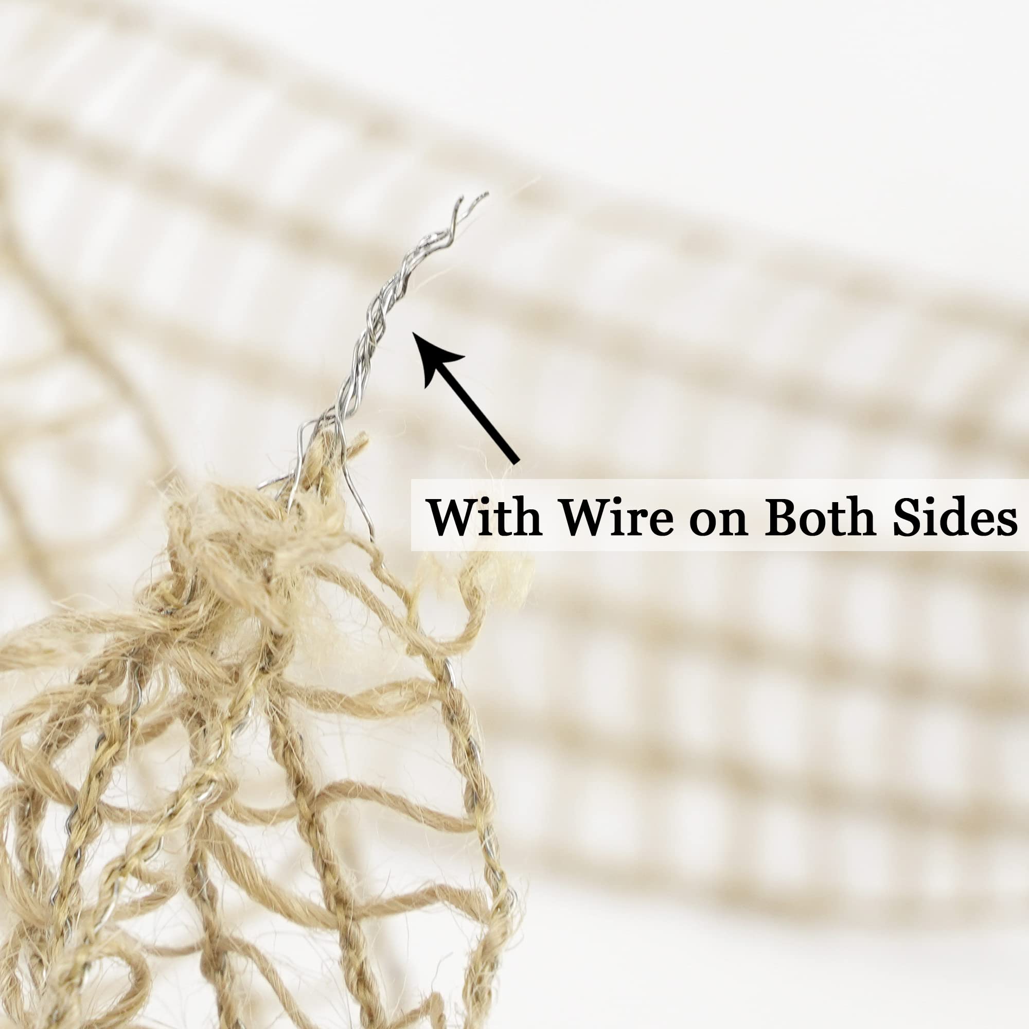 HUIHUANG Mesh Burlap Wired Ribbon With Edge - Rustic Jute Netting 2.5 Inch for Wreaths, Bows, Christmas Tree, Fall Wreath, Crafts, Gift Wrapping, Home Decor - 10 Yards