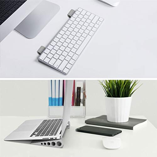 SUPBEE Laptop & Notebook Stands, [4 Pack] Portable Anti-Slip Rubber Elevated Kickstand Holder, Desktop Stable Tilting Wedge & Scratch-Free Ventilated Risers for All Laptop, Notebook, Computer Keyboard