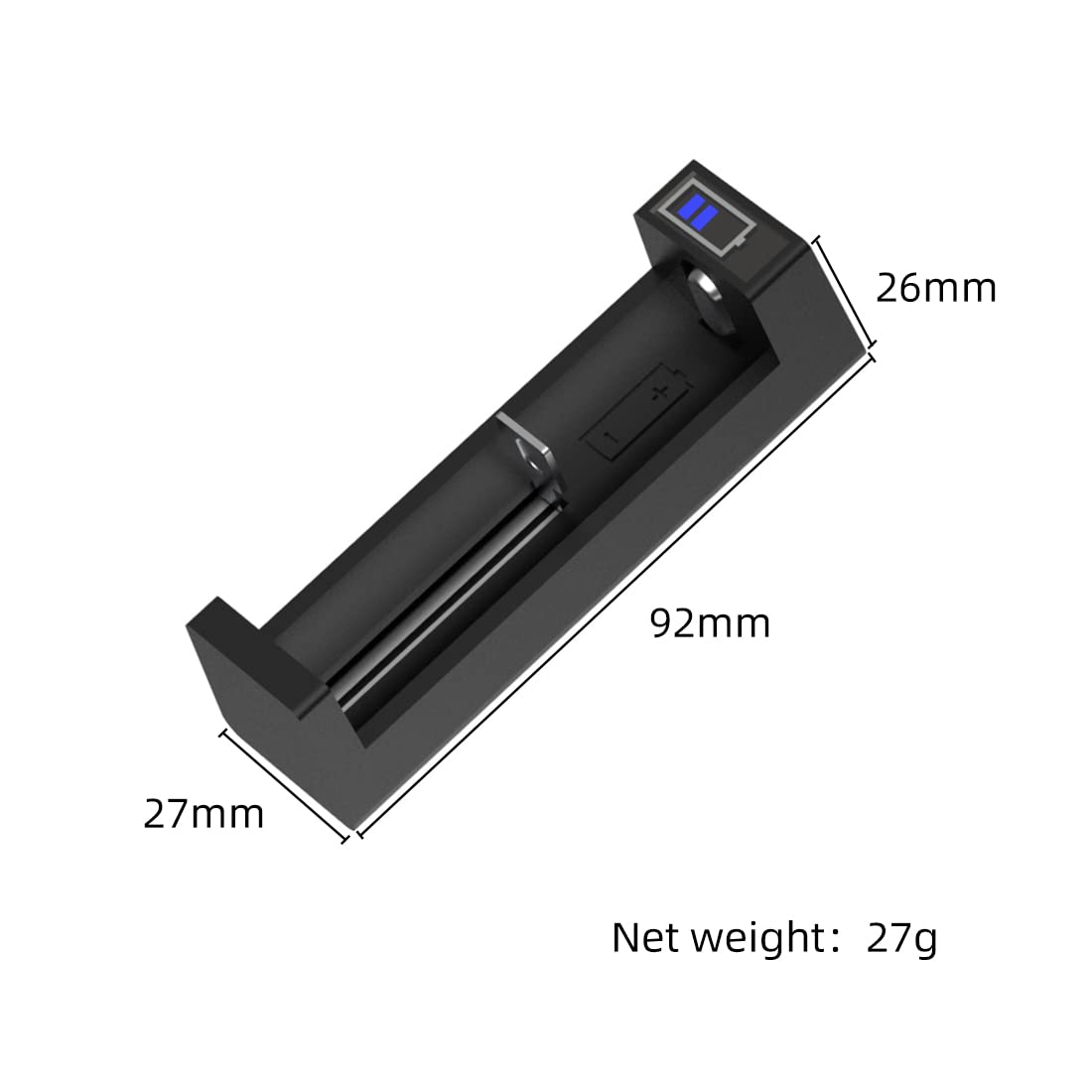 Weltool BC4 USB Battery Charger Universal for Li-ion Battery Portable Charger for Travelling, Compatible with 18650 18350 Rechargeable Battery